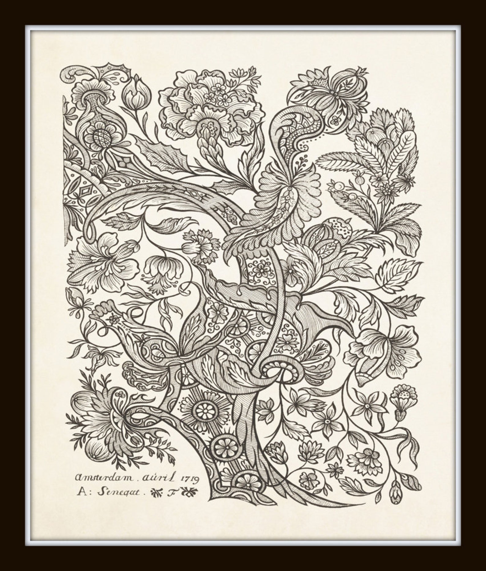 Vintage Textile Designs Print Set, Botanical Prints, Giclee, Art Prints ...