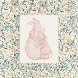 Peter Rabbit Collage Pink Set, Nursery Art Prints, Nursery Decor, Girls ...