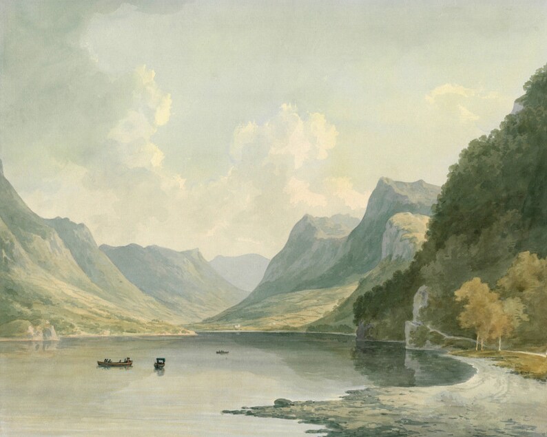 English Landscape, Art Print, English Cottage Decor, Giclee, Print ...