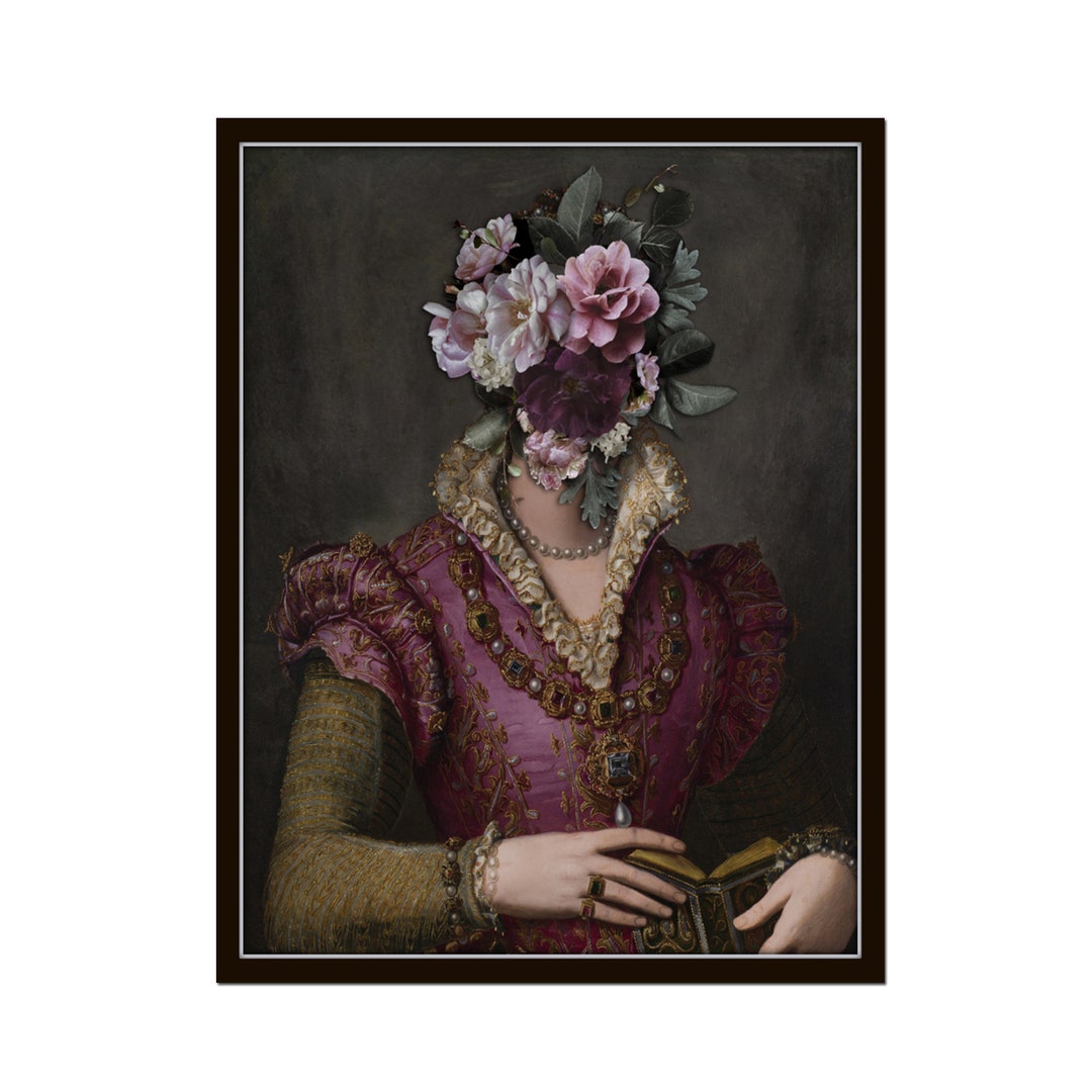Alexandra Altered Art, Italian Portrait Painting, Home Decor, Collage ...