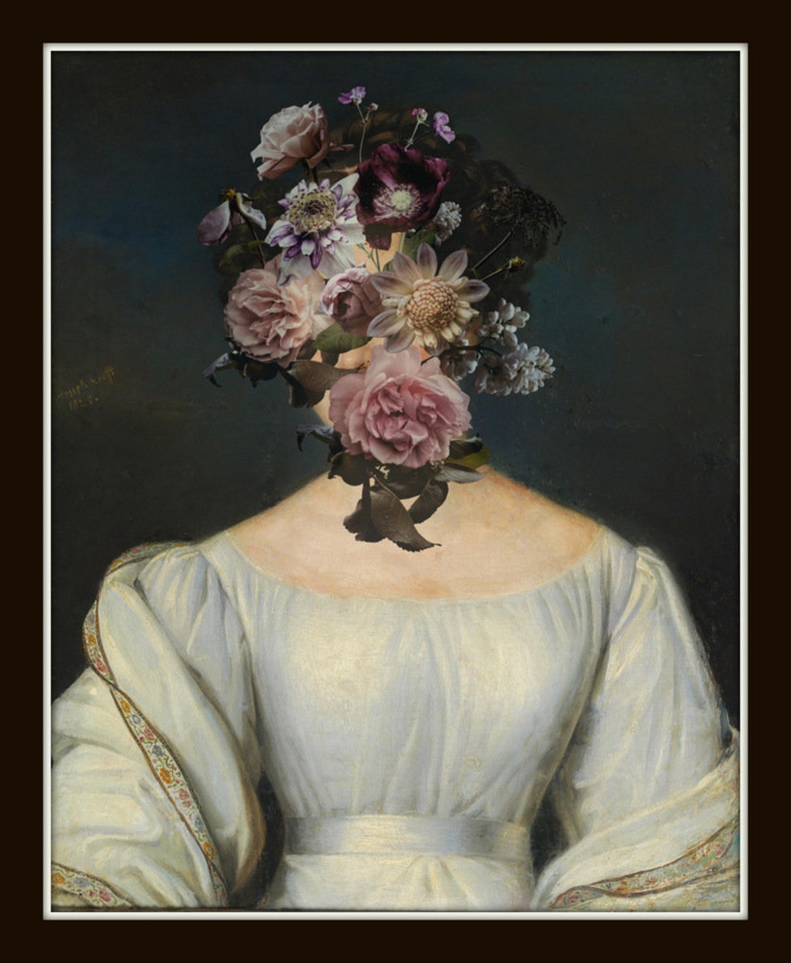 Altered Art Portrait No. 2 Collage Art Vintage Portrait - Etsy