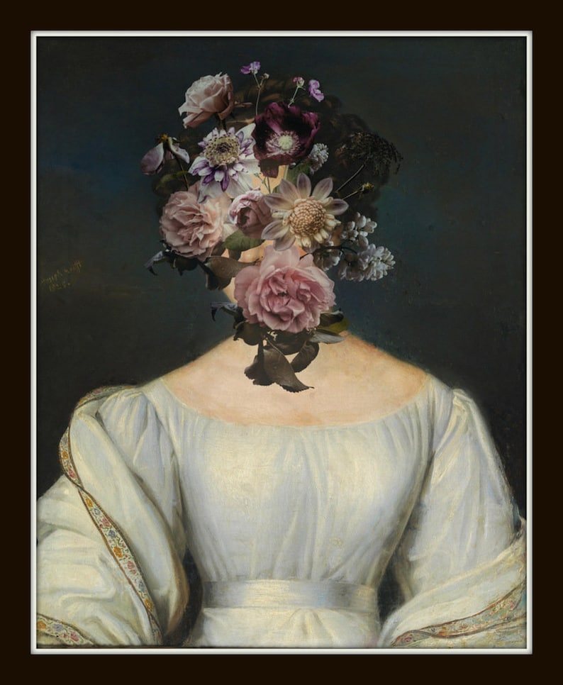 Altered Art Portrait No. 2 Collage Art Vintage Portrait - Etsy