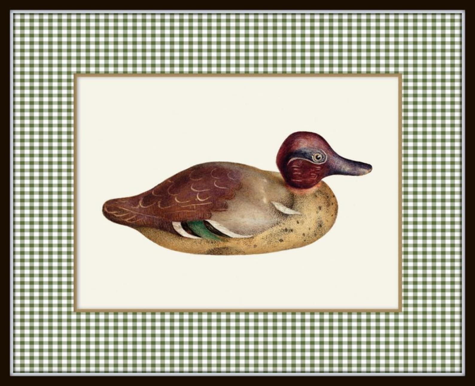 Vintage Wood Duck Decoys Collage Print Set, Giclee Art Print, Hunting ...