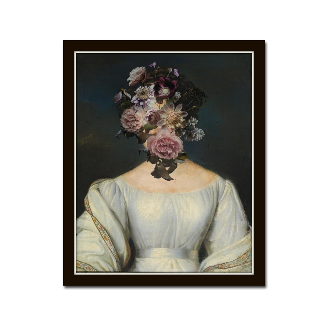 Altered Art Portrait No. 2, Collage Art, Vintage Portrait, Wall Art ...