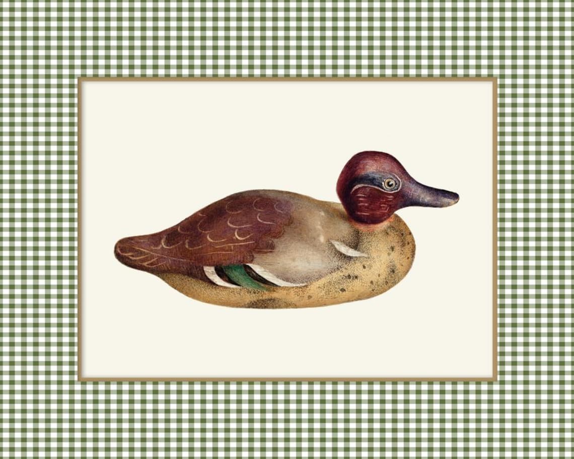 Vintage Wood Duck Decoys Collage Print Set, Giclee Art Print, Hunting ...