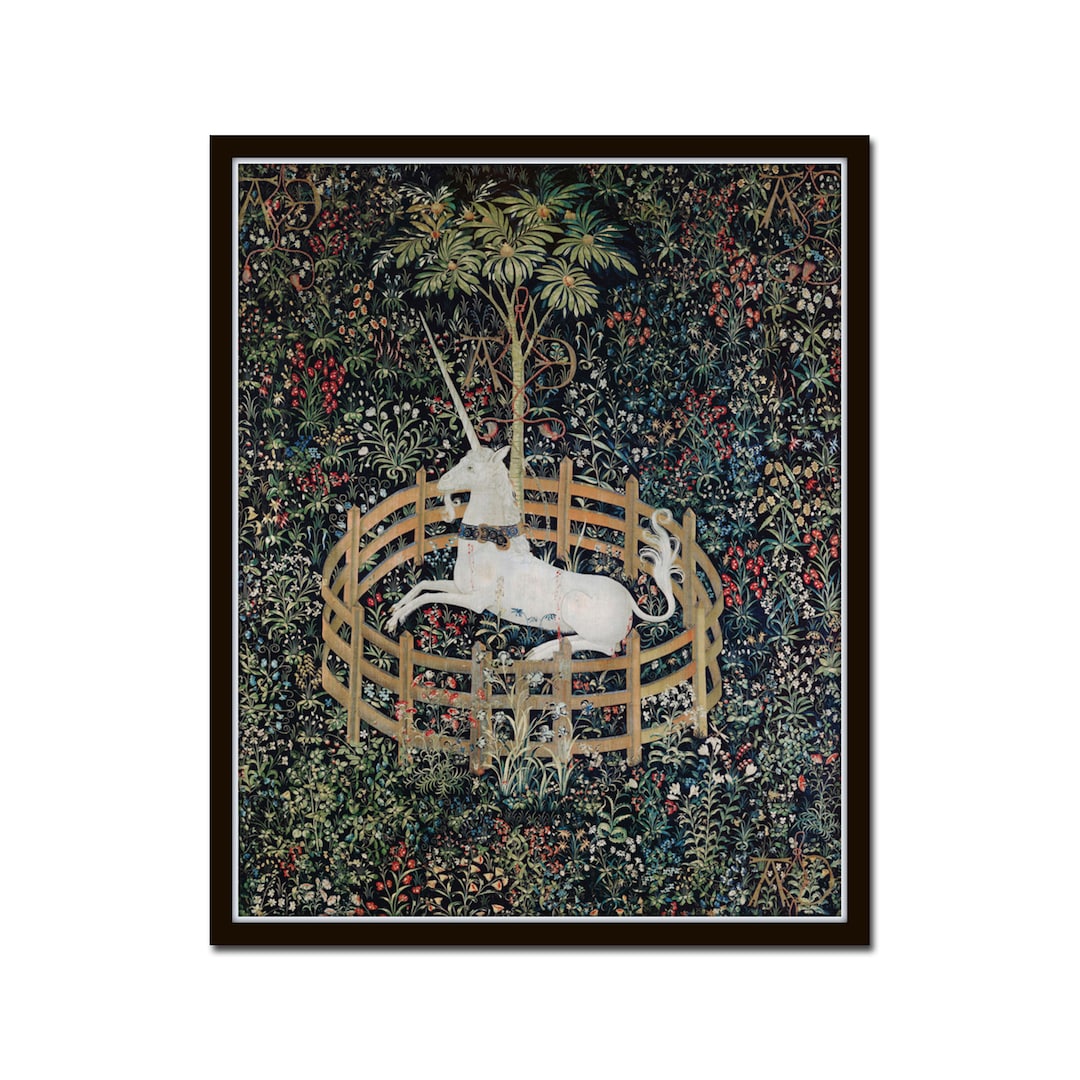 The Unicorn in Captivity, Tapestry Art, Baroque Art, Unicorn Print ...