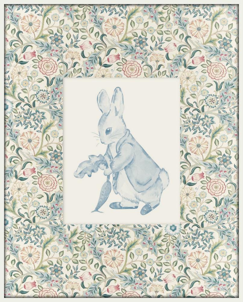 Peter Rabbit Collage Blue Set No. 1, Nursery Art Prints, Nursery Decor ...