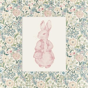 Peter Rabbit Collage Pink Set, Nursery Art Prints, Nursery Decor, Girls ...