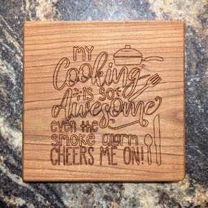 TRIVET HOT PLATE Hardwood Engraved Kitchen Sayings - Etsy