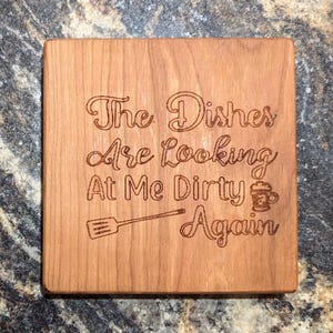 TRIVET HOT PLATE Hardwood Engraved Kitchen Sayings - Etsy