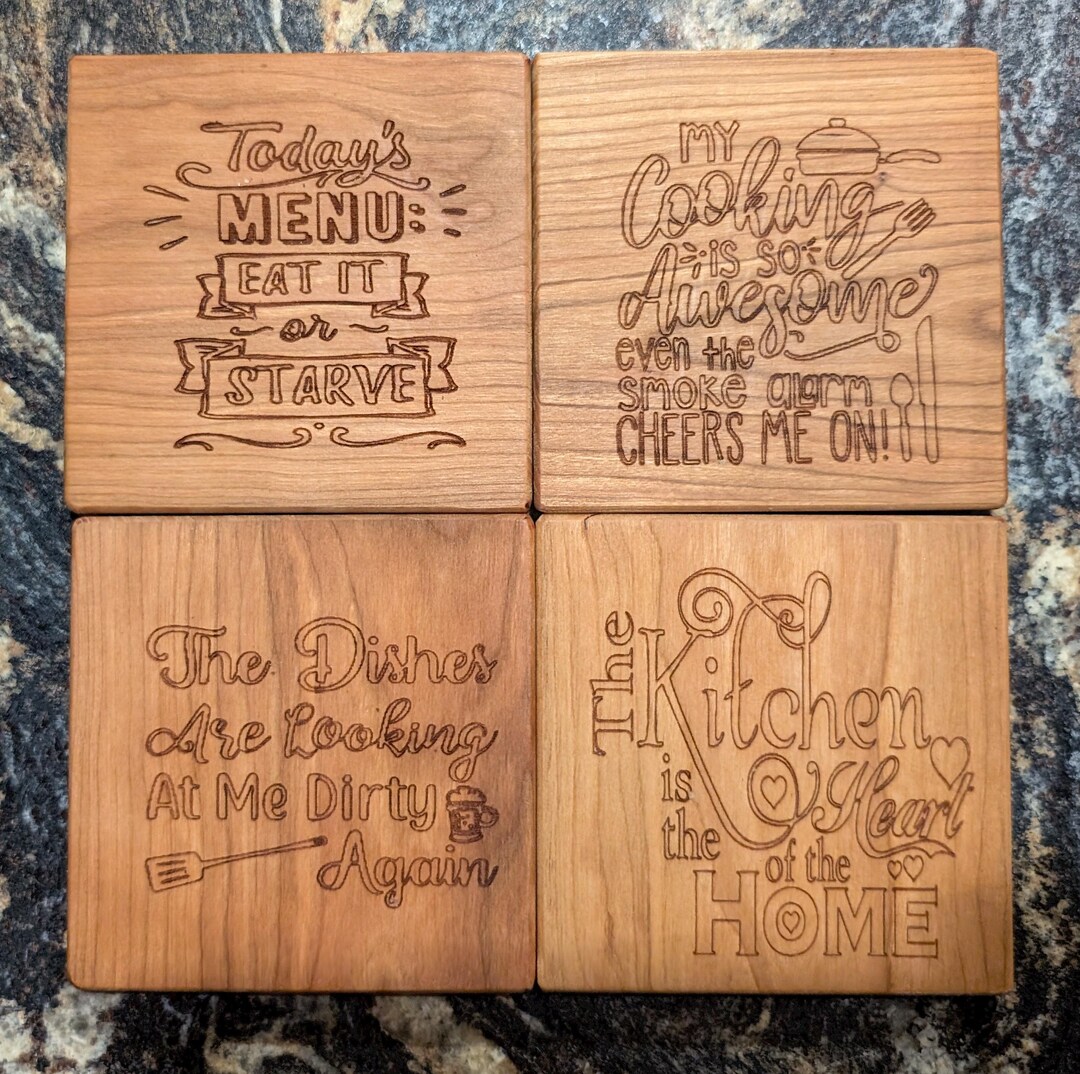 TRIVET HOT PLATE Hardwood Engraved Kitchen Sayings - Etsy