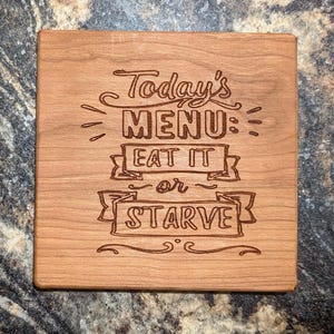 TRIVET HOT PLATE Hardwood Engraved Kitchen Sayings - Etsy