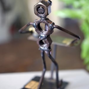Vintage Welded Nuts and Bolt Man Sculpture | American Motors - Etsy