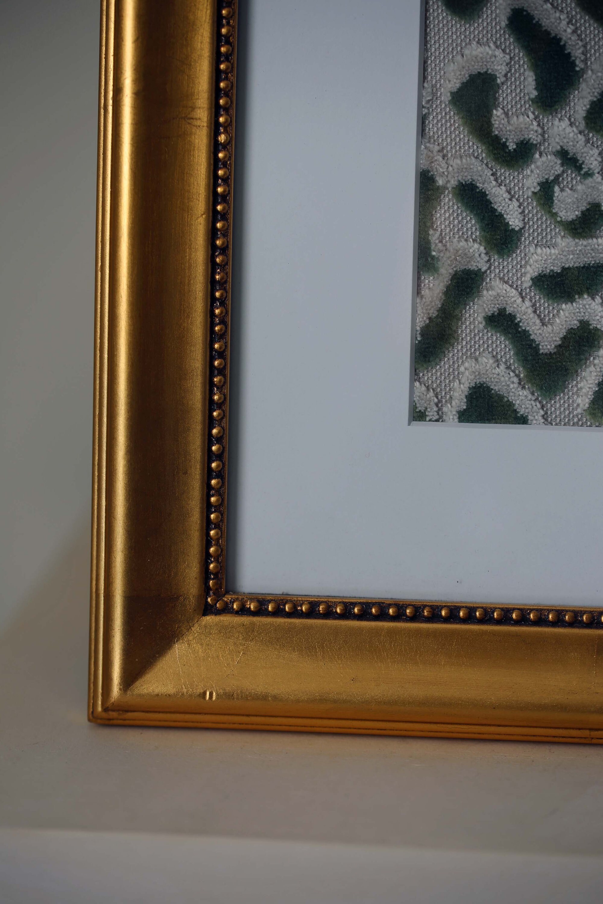 Vintage Gold Frame With Patina and Fabric Textile Art Wall Art - Etsy