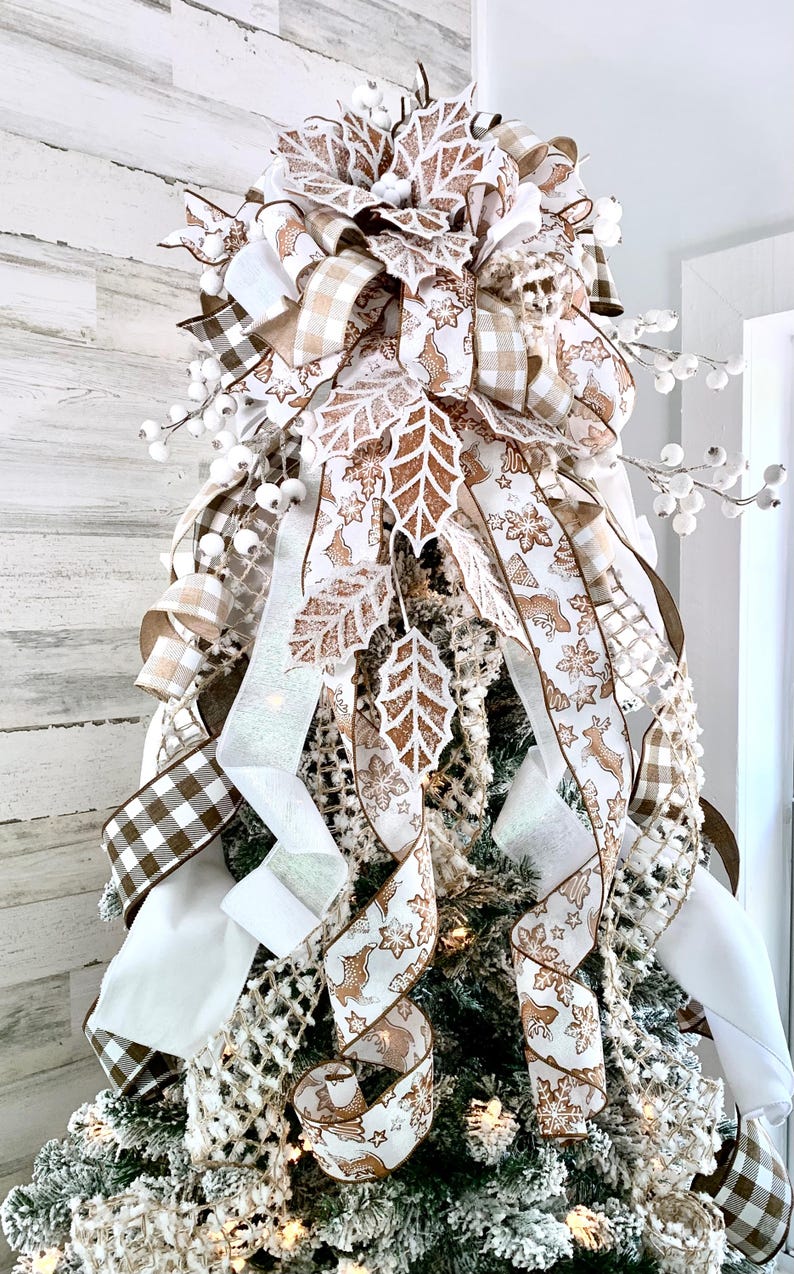 Gingerbread Tree Topper, Xl Christmas Tree Topper for Large Tree ...