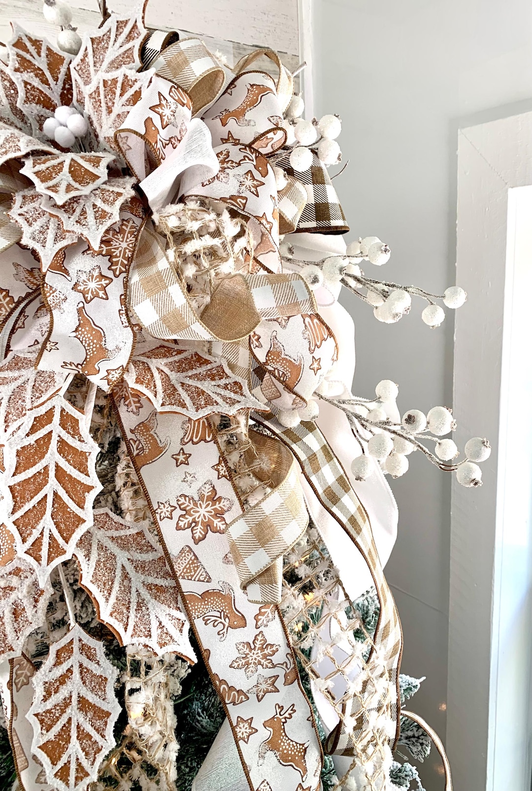 Gingerbread Tree Topper, Xl Christmas Tree Topper for Large Tree ...