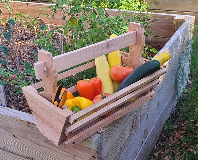 One Fence Picket, Garden Tote/caddy PLANS Vegetable Bucket Harvest ...
