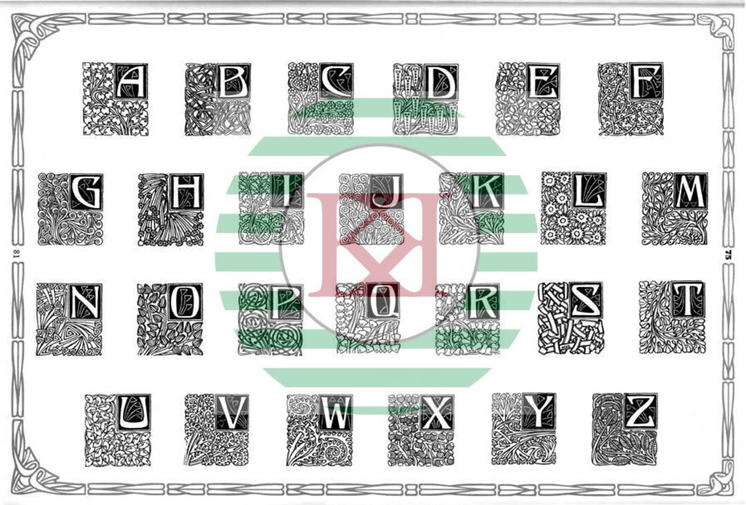 Download of Vintage Fonts, Alphabet as TIFF in 600 Dpi - Etsy