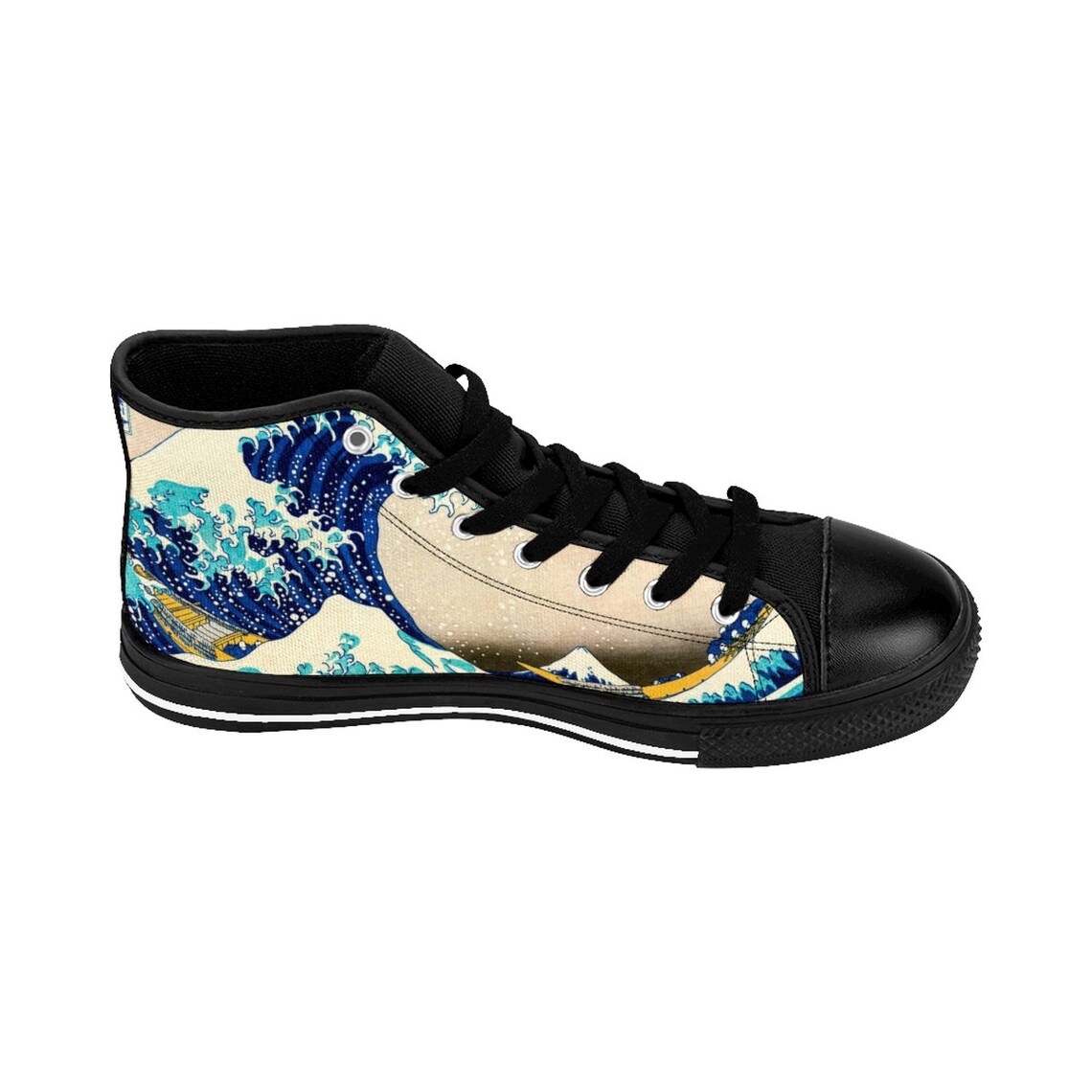 Japan Fuji Great Wave High-top Sneakers - Etsy