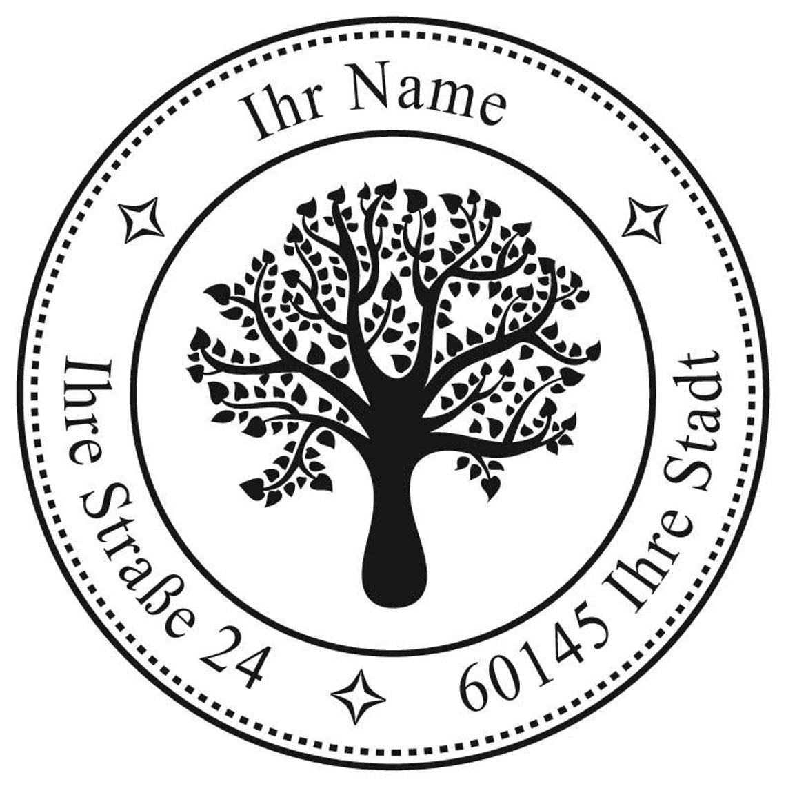 Address Stamp Tree, Plant, Nature - Etsy