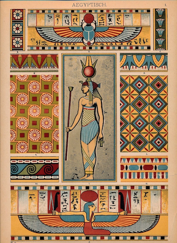 Set of 11 Egyptian Templates Patterns and Symbols From | Etsy