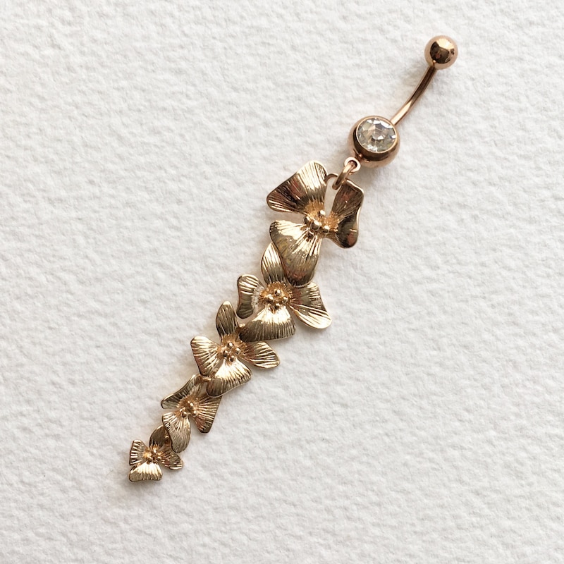Belly Button Flower Jewelry - Etsy