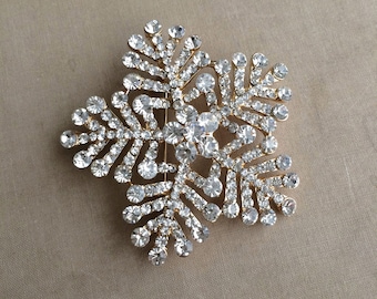 Snowflake brooch | Etsy