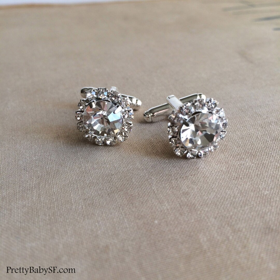 Art Deco Cuff Link Silver Cuff Link Wedding Cuff Link Gift for Him ...