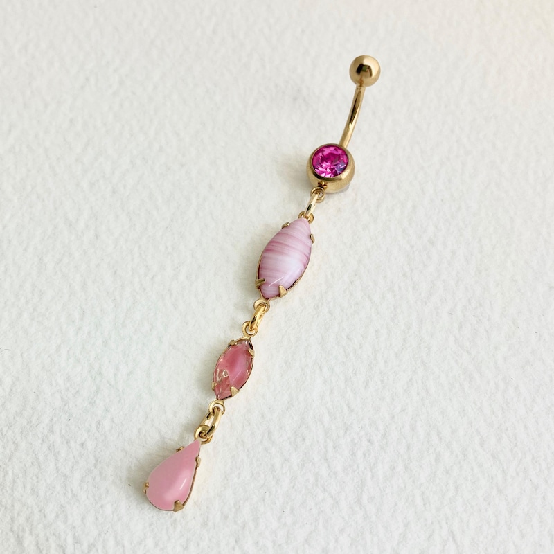 Belly Piercing With Belly Chains - Etsy