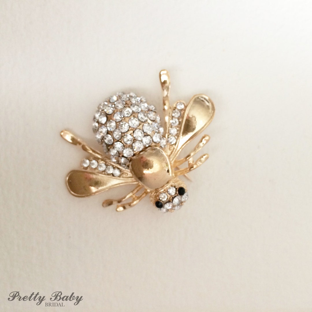 Bumble Bee Brooch, GOLD Brooch, Rose Gold,bee Brooch, Bumble Bee ...