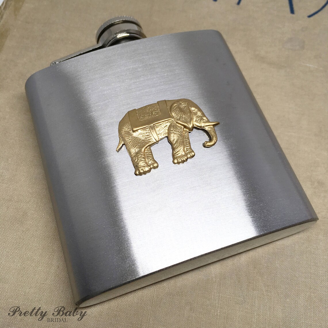 Flasks for Men, Flask Vintage, ELEPHANT, Steampunk, Flasks for Women, Women Gift, Flask, Gifts ...