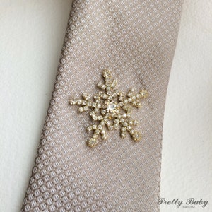 Snowflake LAPEL Pin,tie Tack,snowflake Brooch,winter Wedding Christmas ...
