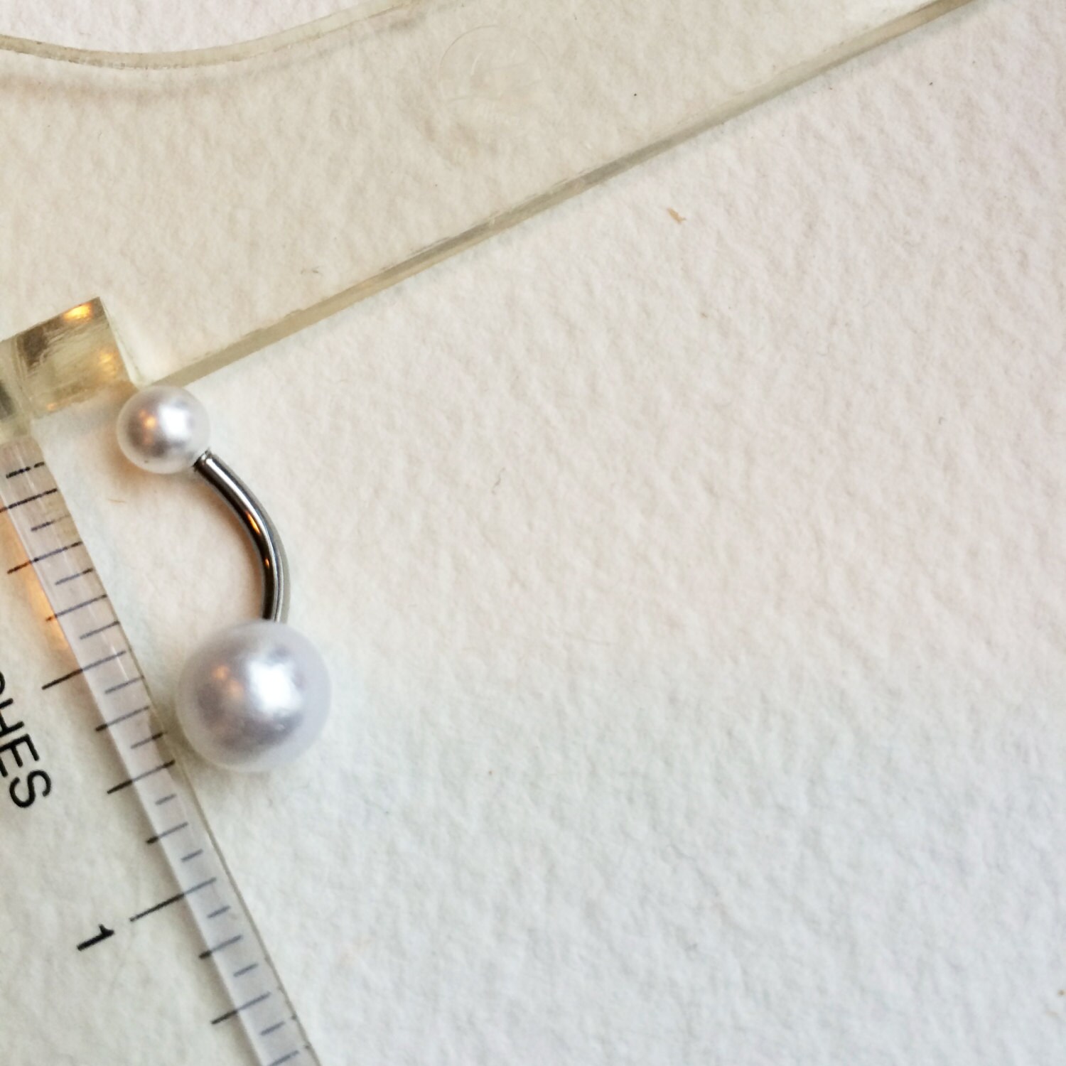 Pearl Belly Ring - Pearl Belly Button Ring, Pearl Bellybutton Ring ...