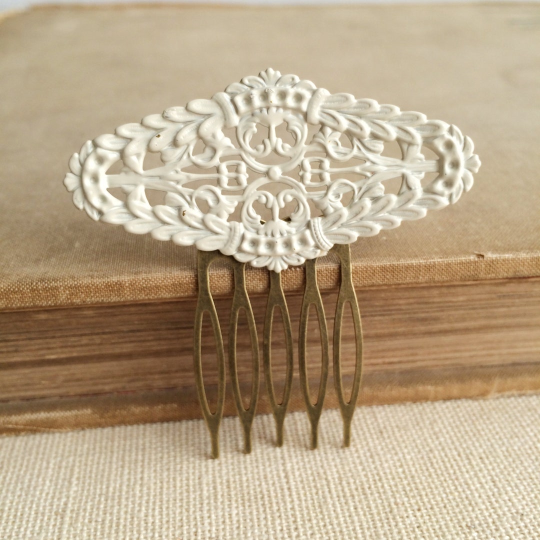 Ivory Hair Comb, Art Deco Comb, Ivory Bridal Comb, Hair Accessories ...