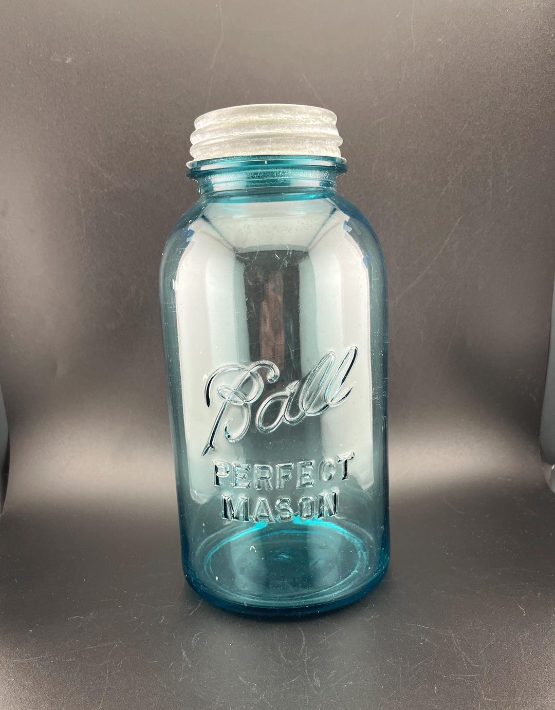 Vintage Ball Mason 1/2 Gallon Blue Jar Not Underlined 7 - Etsy