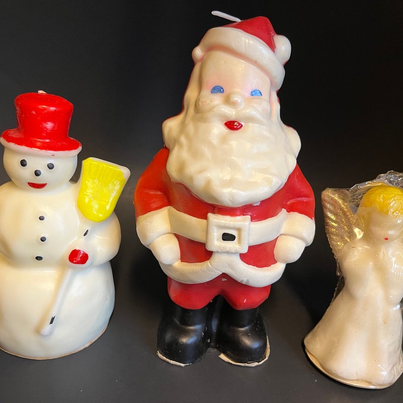 Santa Candles - Etsy