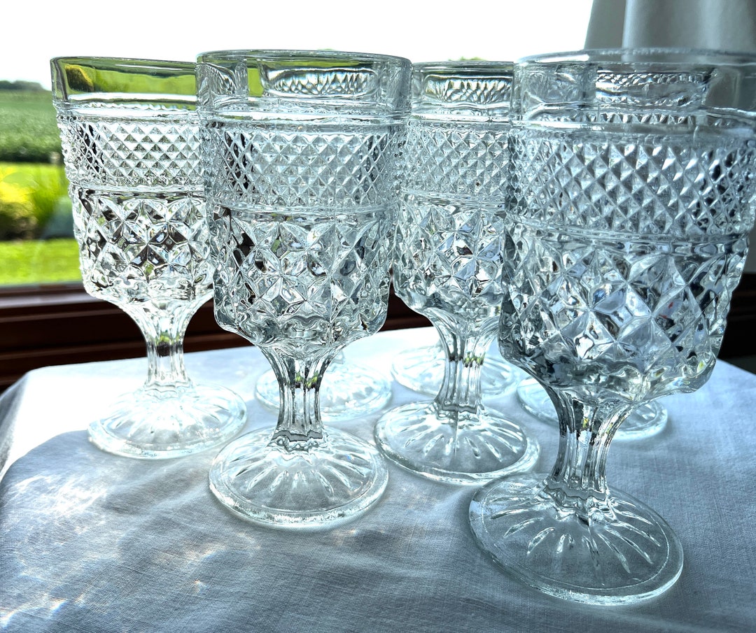 Anchor Hocking Wexford Tall Water Goblet 6 1/2 Inch Glasses Lot of 7 - Etsy