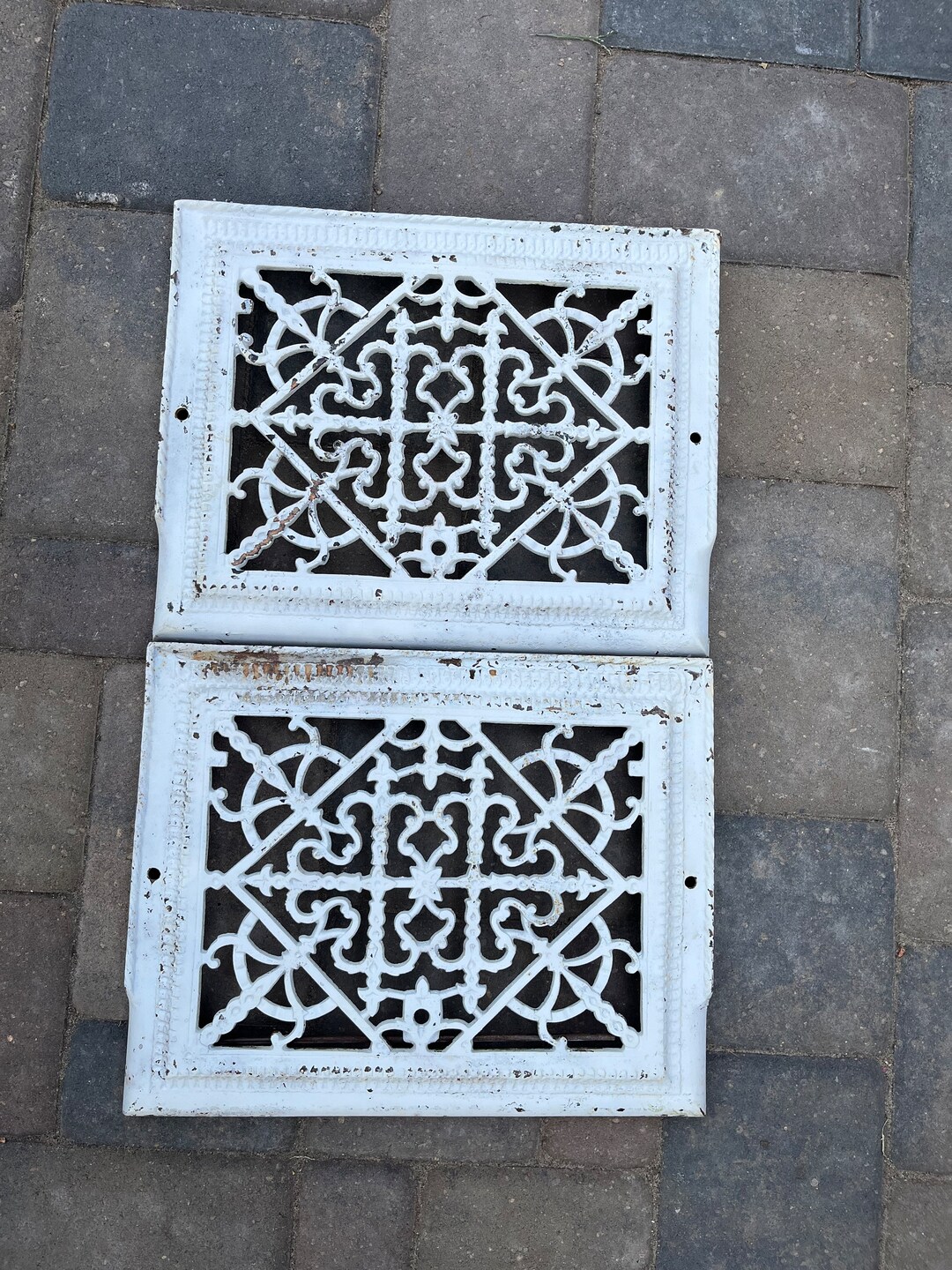 Antique Furnace Grate Covers Cast Iron Two 9 X 12 Window - Etsy