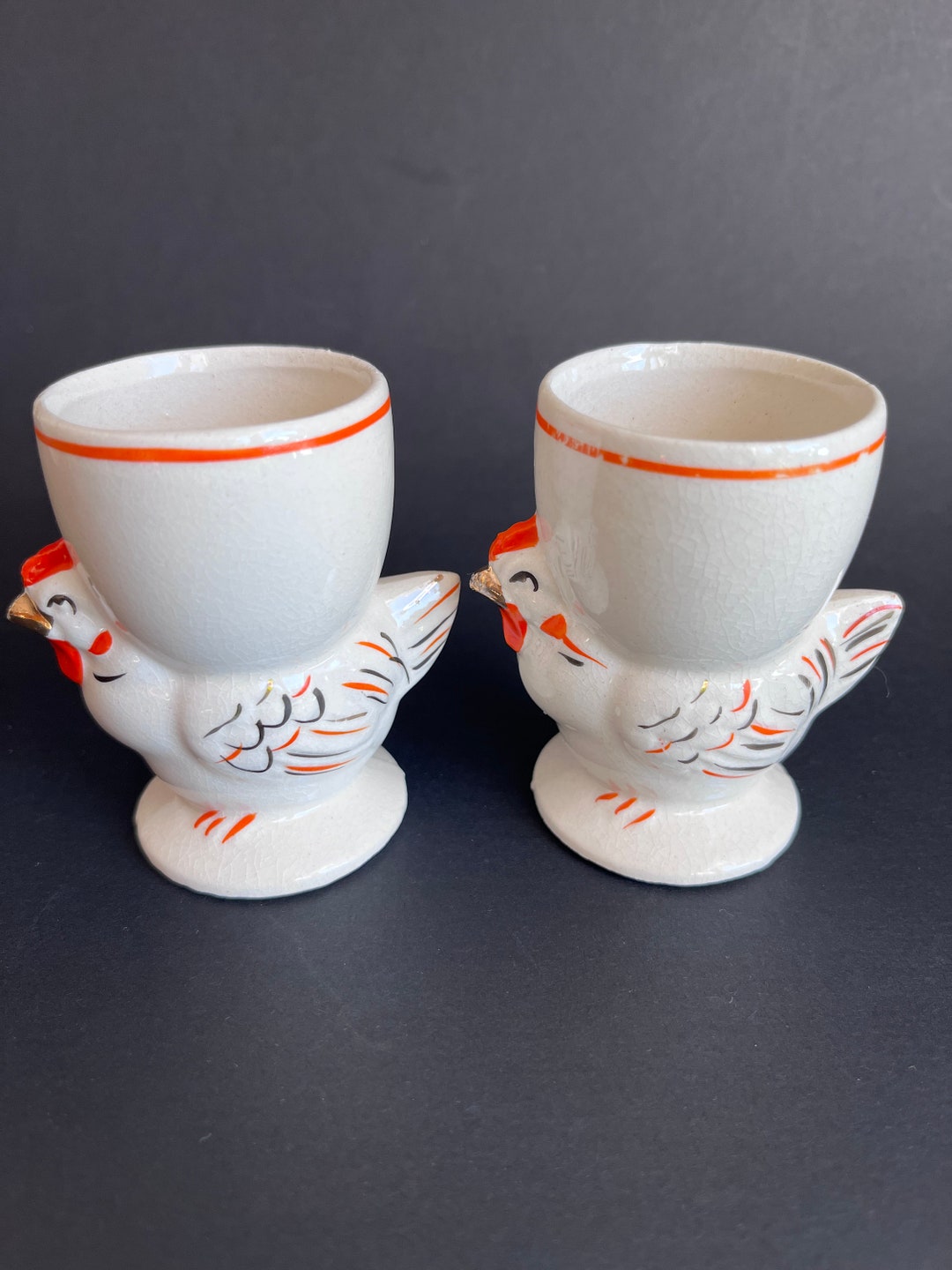 Vintage Chicken Egg Cups Japan One Pair Nice Condition - Etsy