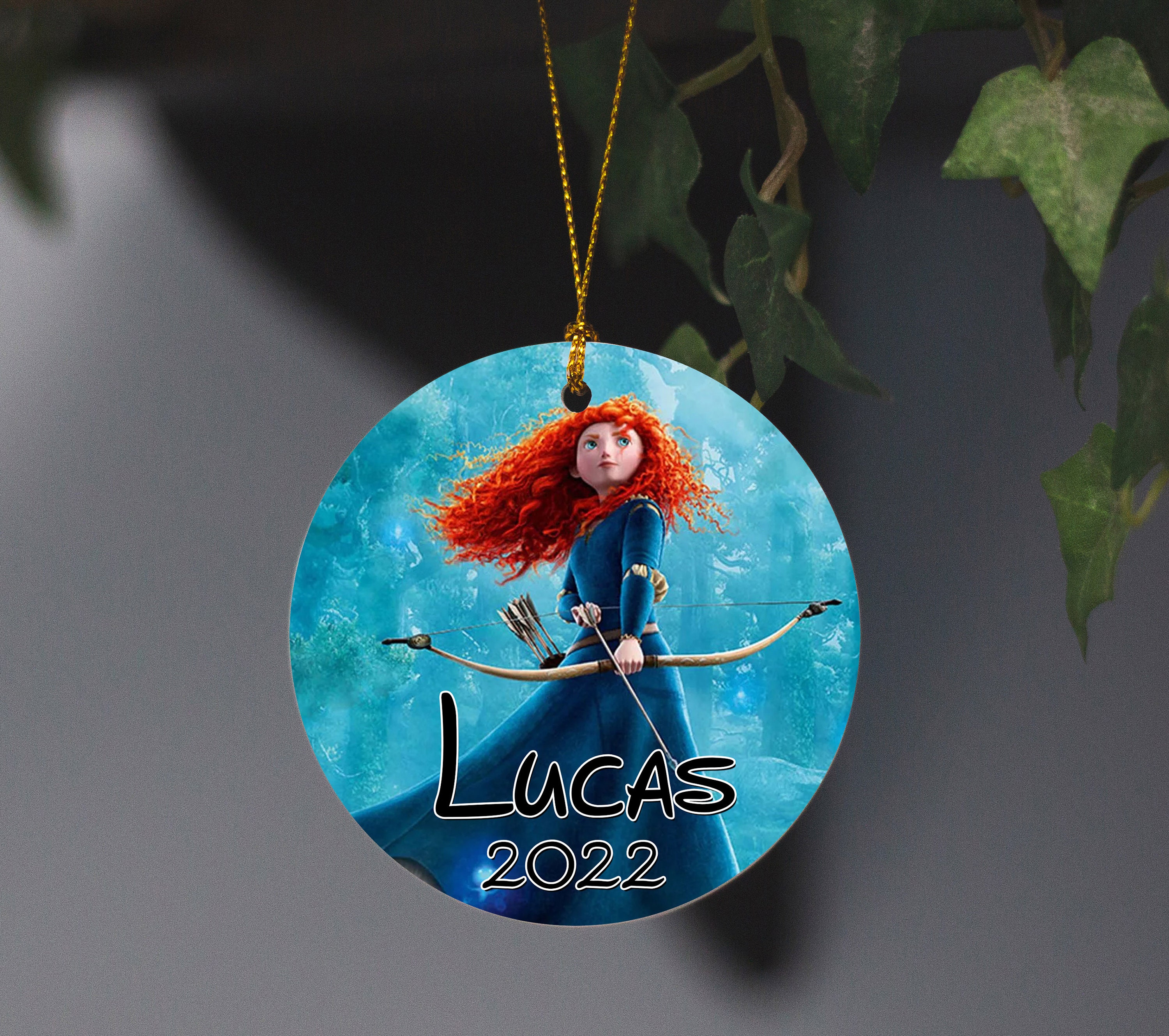 Merida Christmas Ornament, Personalized Disney Ornament sold by ...