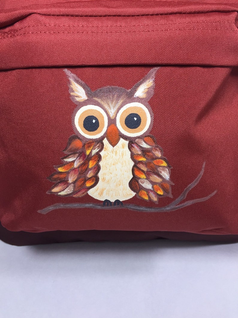 Owl Backpack, Painted Backpack, Owl Bag, Jansport Superbreak - Etsy