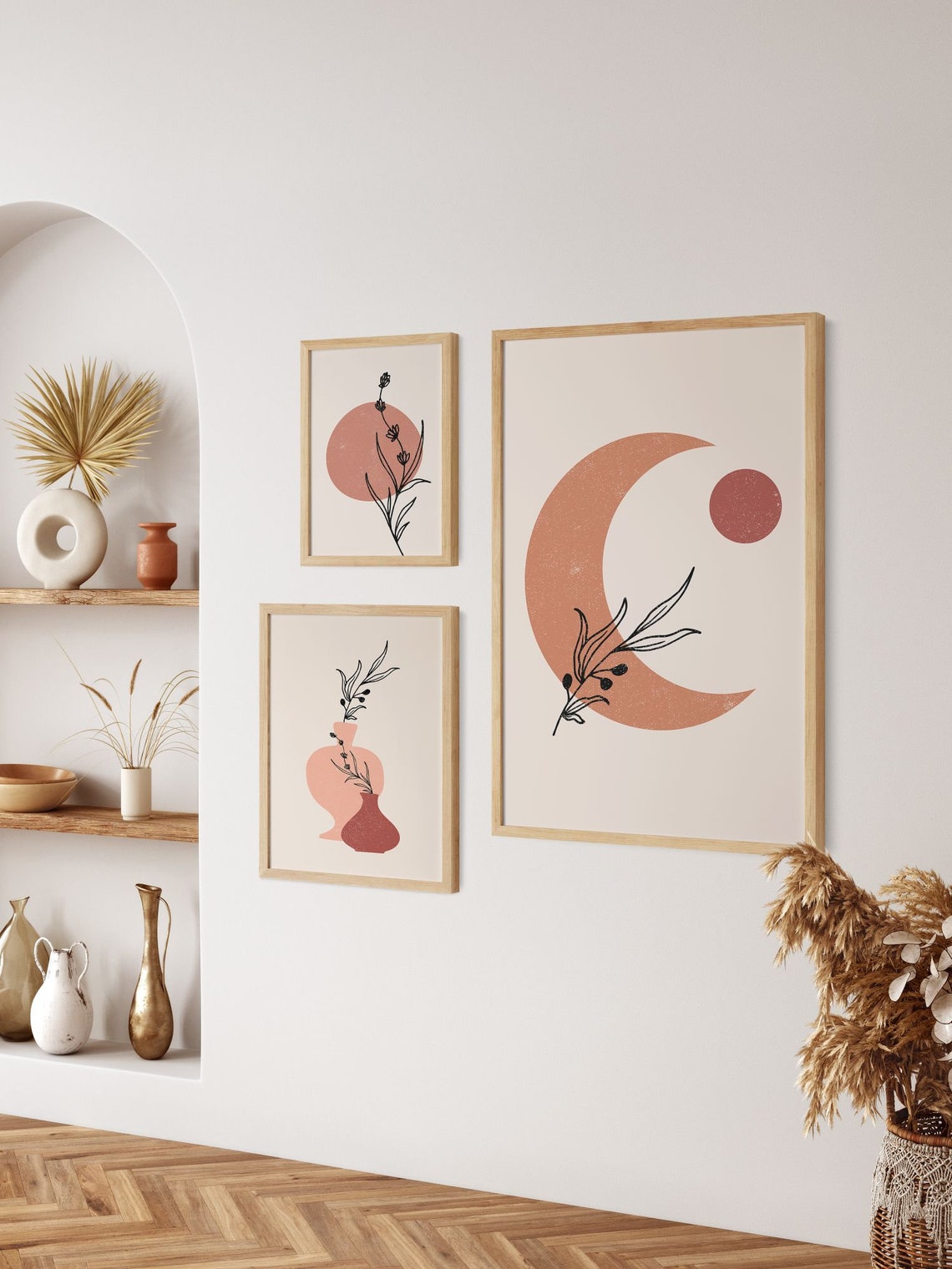 Boho Desert Print Set of 6, Boho Sun Print, Boho Wall Decor, Desert Art ...