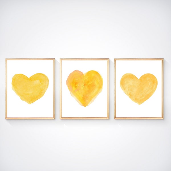 Bright Yellow Art - Etsy