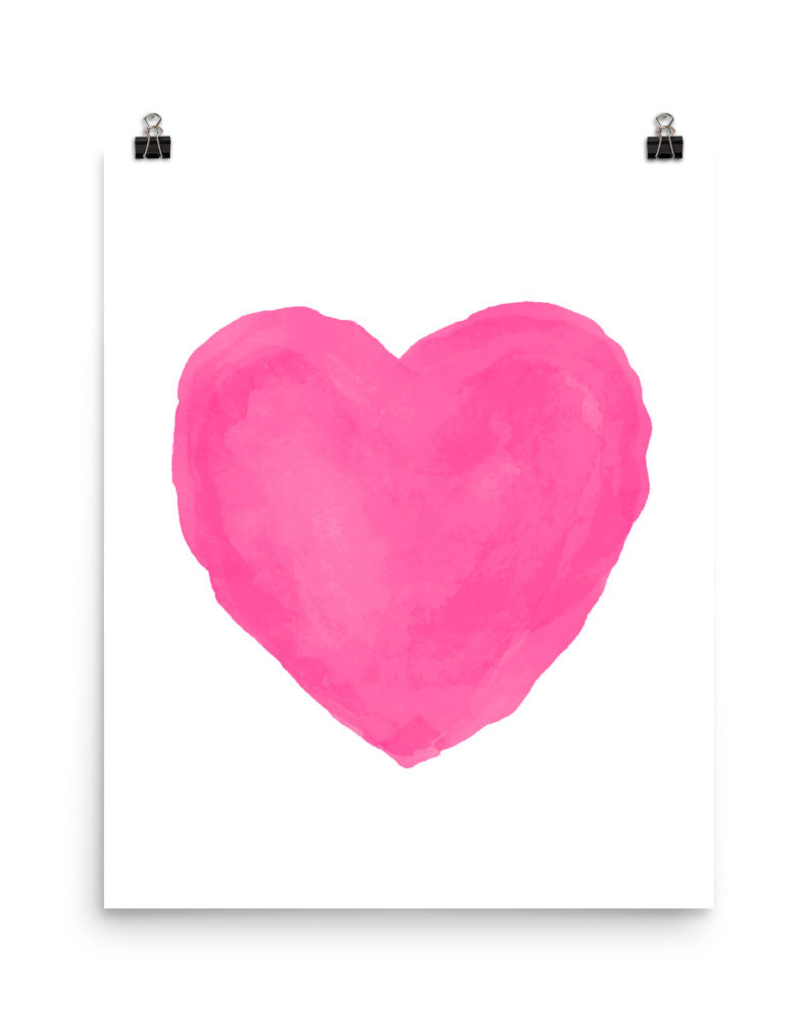 Hot Pink Hearts 16x20 Set of 3 Hot Pink Heart Art Hot Pink | Etsy