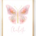 Pink Butterfly Wall Decor, Butterfly Artwork, Pink Wall Art, Tween Wall ...