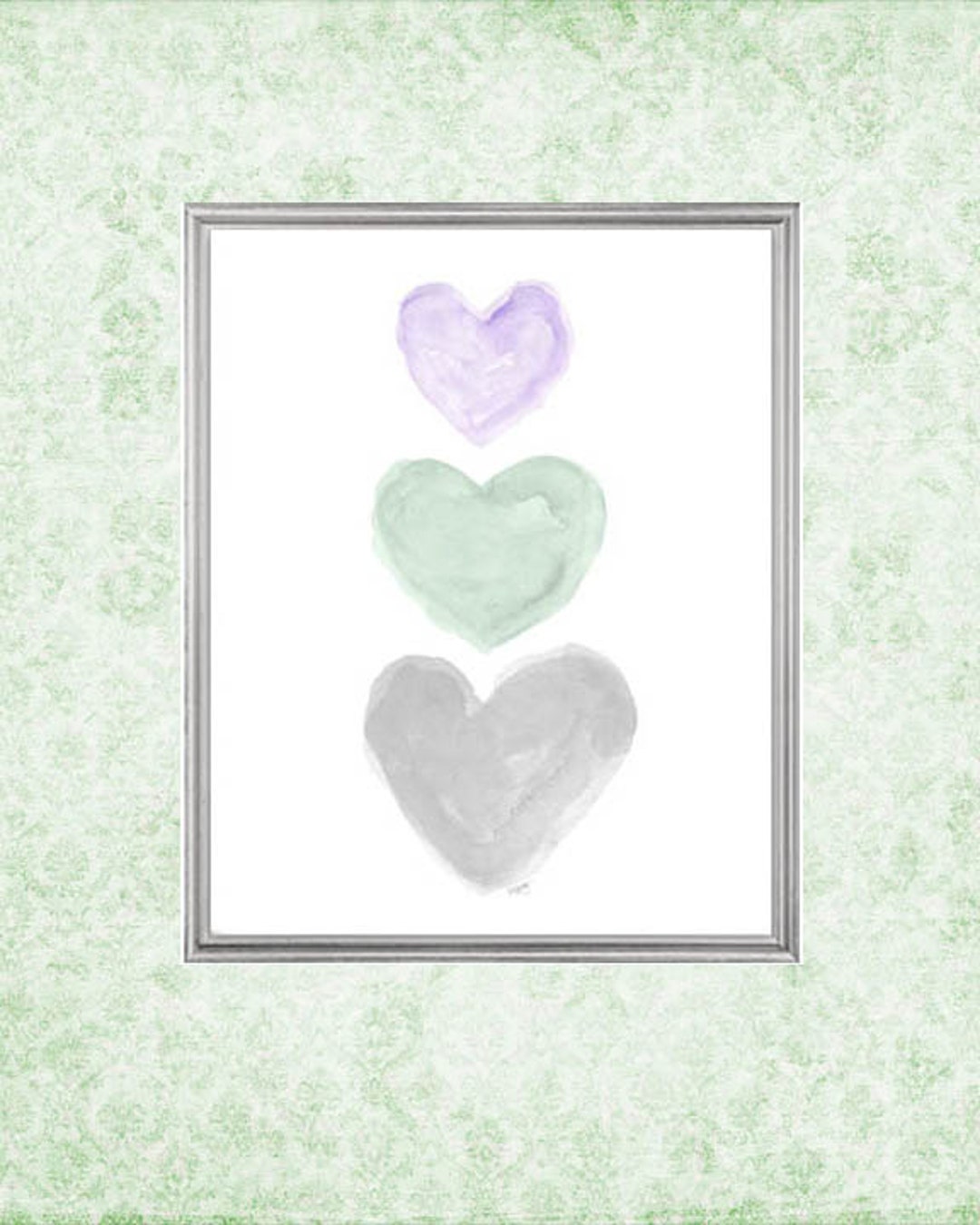 Purple Mint and Gray Nursery Lavender and Mint Nursery Art - Etsy