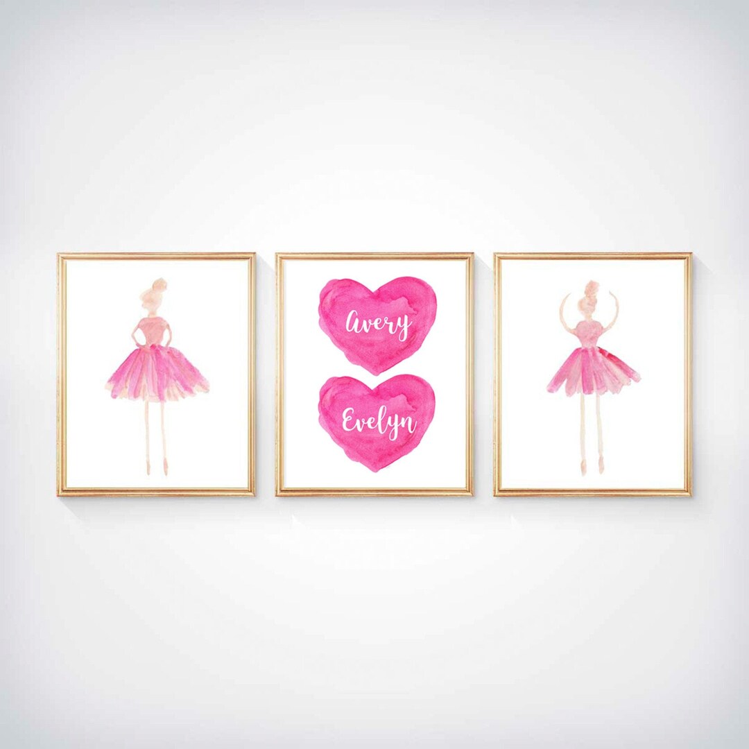 Sisters Ballerina Print, Set of 3, Sisters Ballet Print, Sisters Wall ...