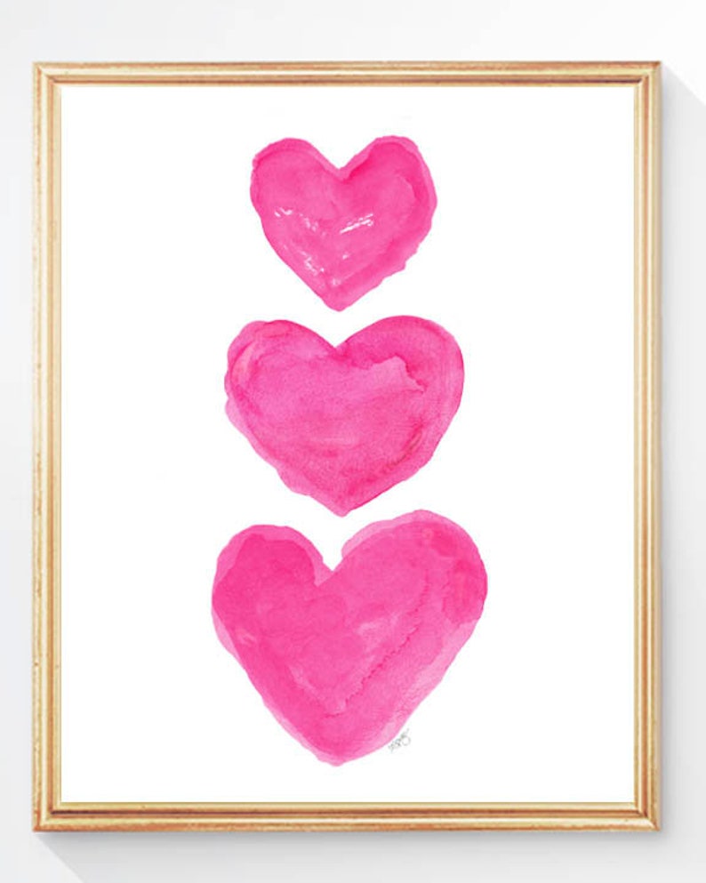 Indigo Watercolor Heart Art Print, Nautical Nursery Art, Navy Blue ...