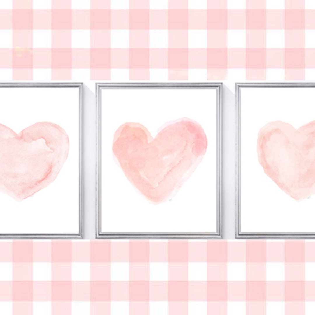 Blush Nursery Set of 3 Watercolor Prints Blush Prints Blush - Etsy