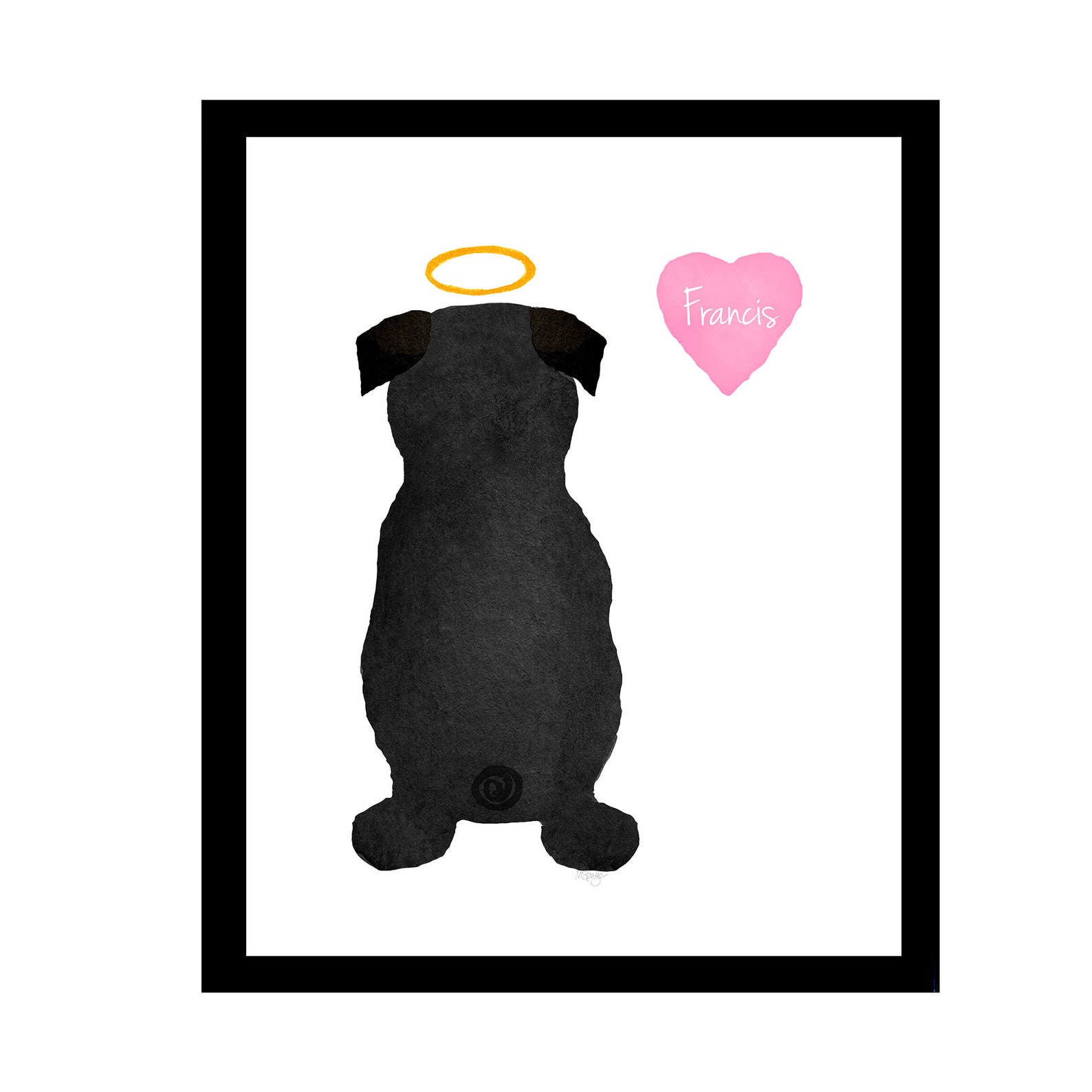 Pug Memorial Pug Sympathy Gift Dog Loss Gift Personalized - Etsy